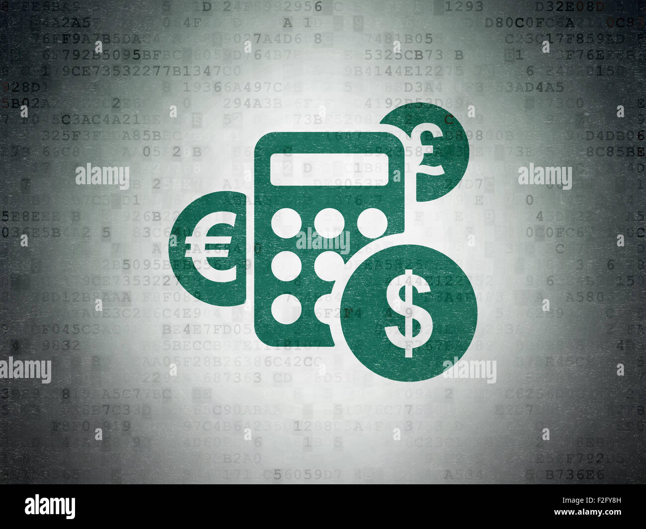 Finance concept: Calculator on Digital Paper background Stock Photo - Alamy