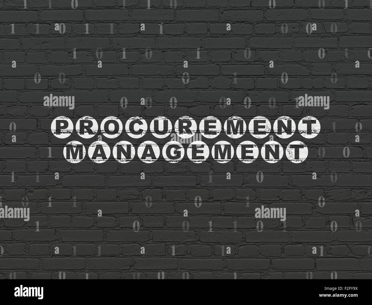 Finance concept: Procurement Management on wall background Stock Photo ...