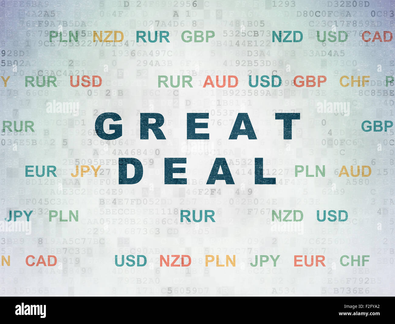 Finance concept: Great Deal on Digital Paper background Stock Photo - Alamy
