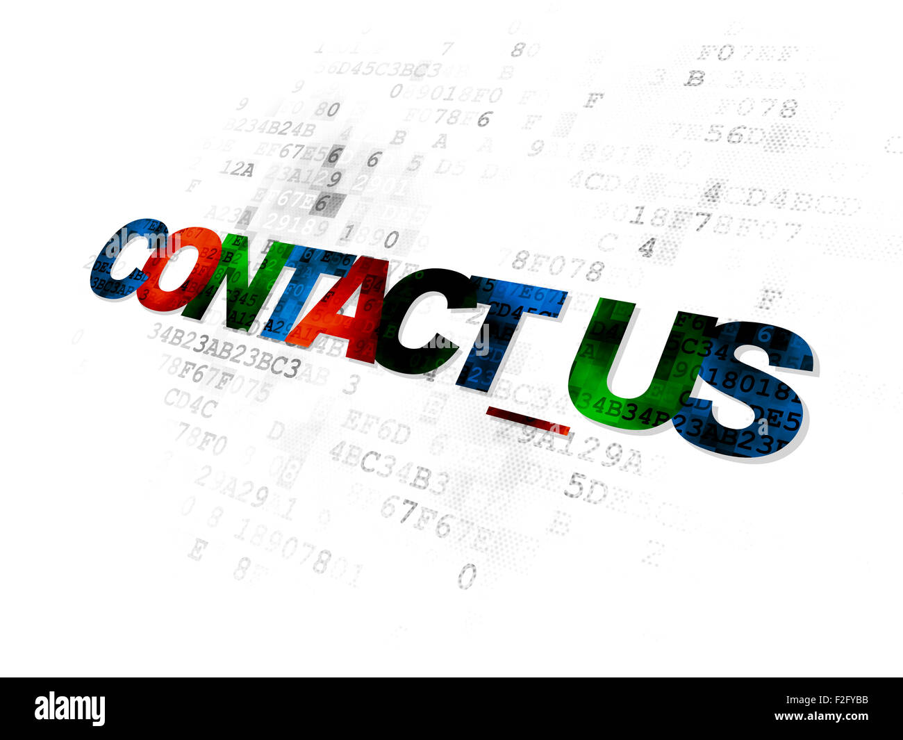 Business concept: Contact us on Digital background Stock Photo - Alamy