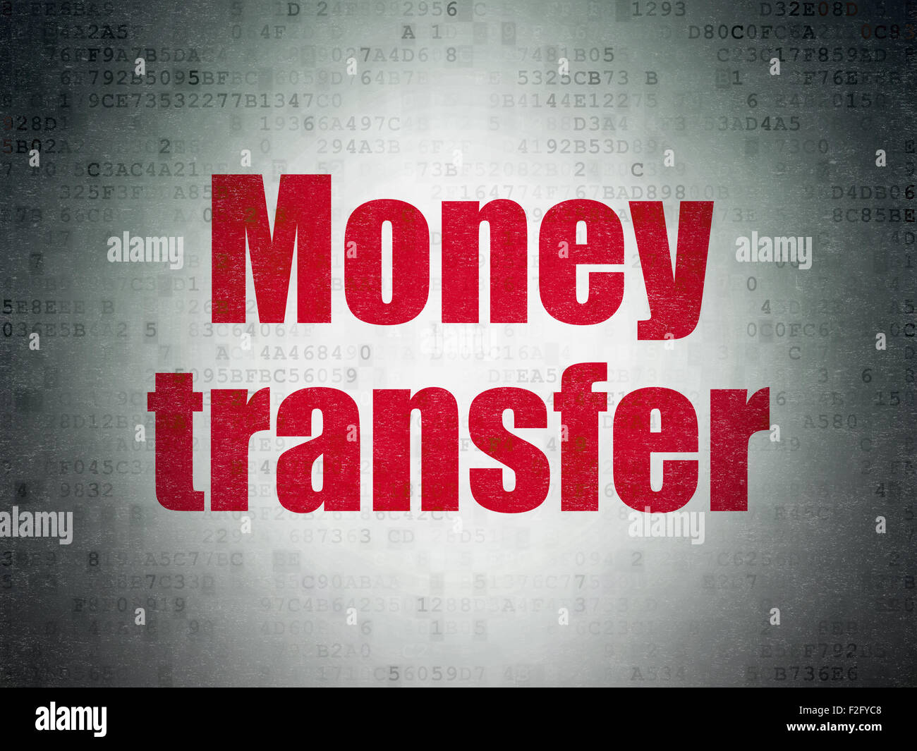 Finance concept: Money Transfer on Digital Paper background Stock Photo ...