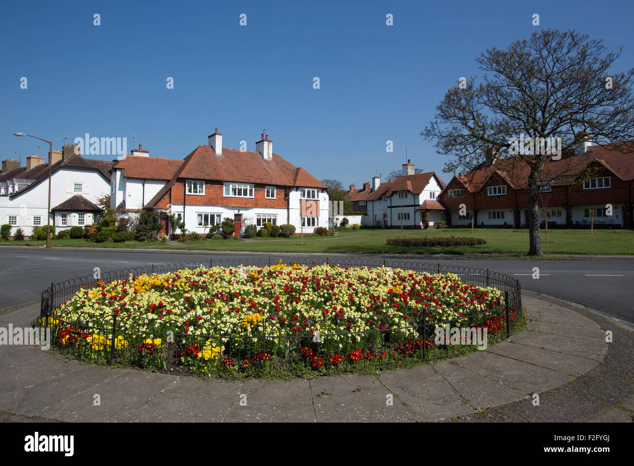 Village of Port Sunlight, England. Picturesque spring view of Lower ...