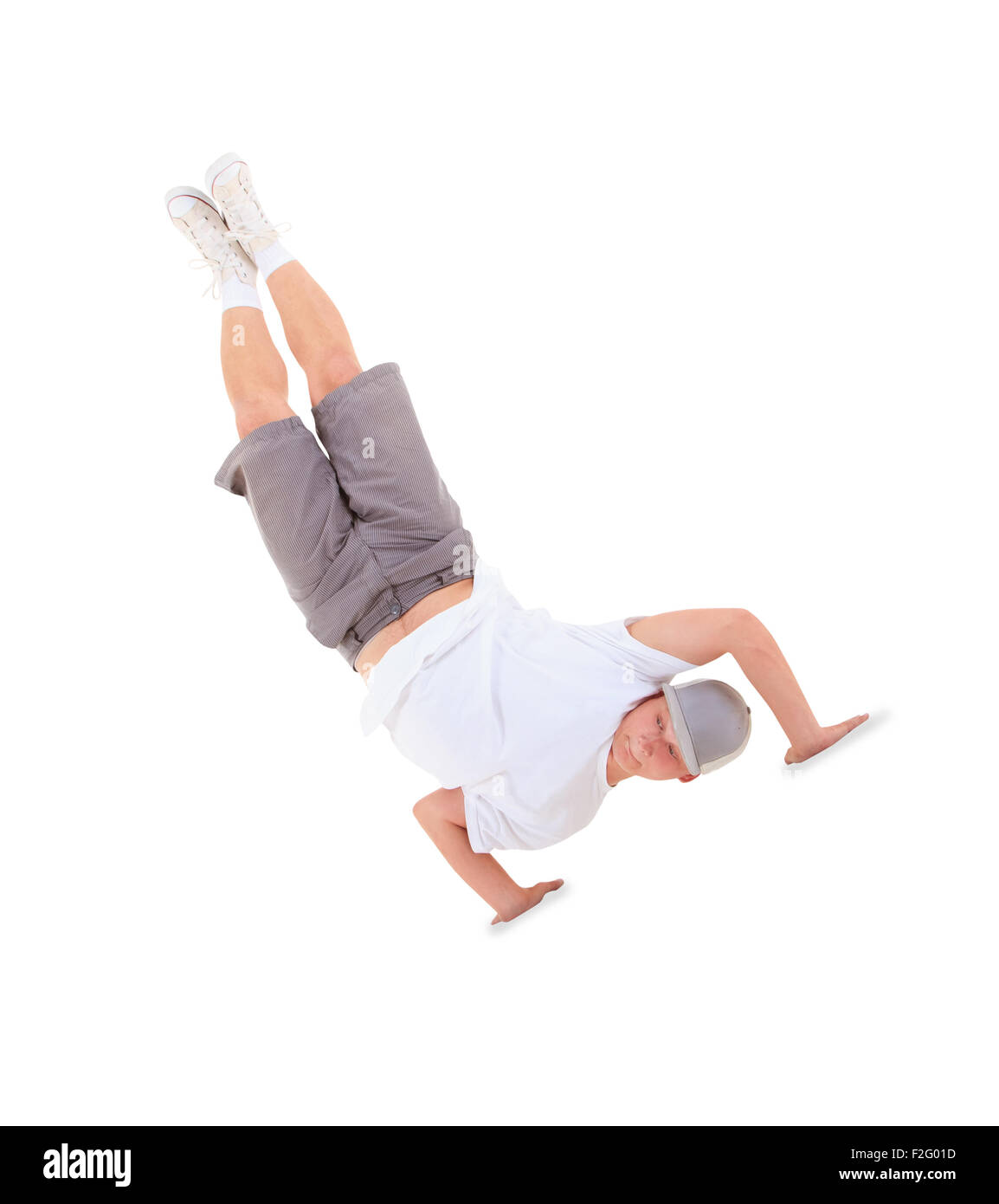Teenager dancing break dance in action Stock Photo - Alamy