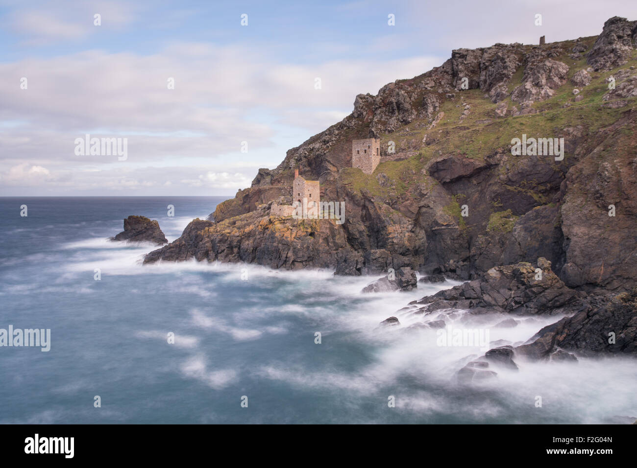 Botallack, Cornwall, UK. 18th September 2015. UK Weather. Clouds ...