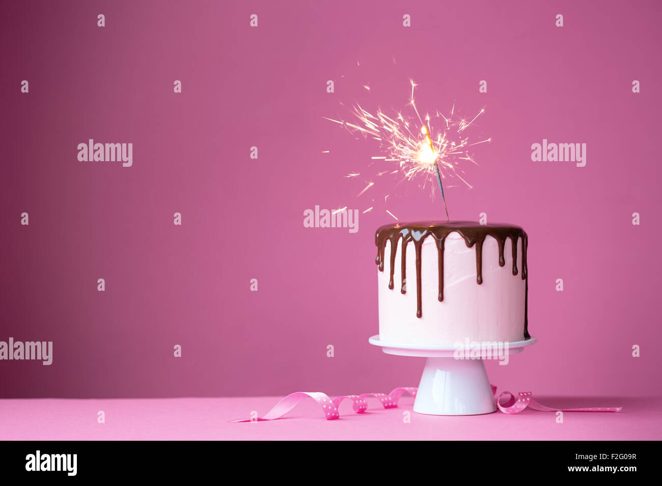 Birthday cake sparklers hi-res stock photography and images - Alamy