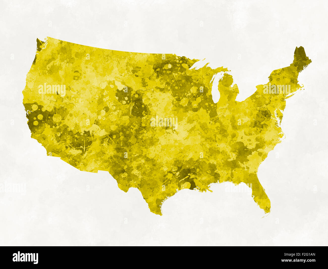 Watercolor usa map hi-res stock photography and images - Alamy