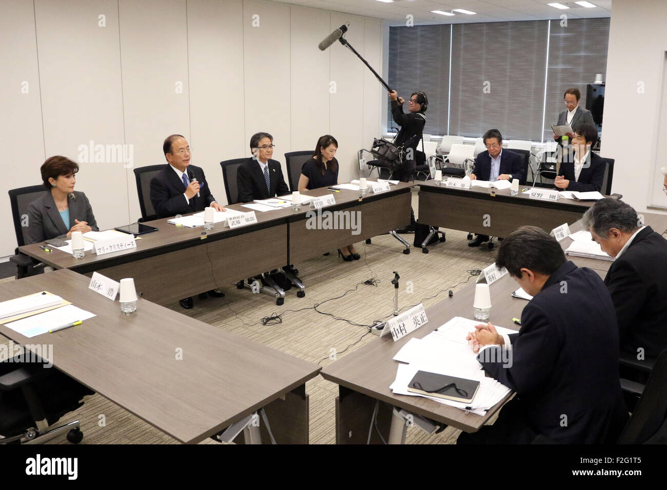 Tokyo, Japan. 18th September, 2015. (L-R) Mari Christine, Toshiro Muto ...