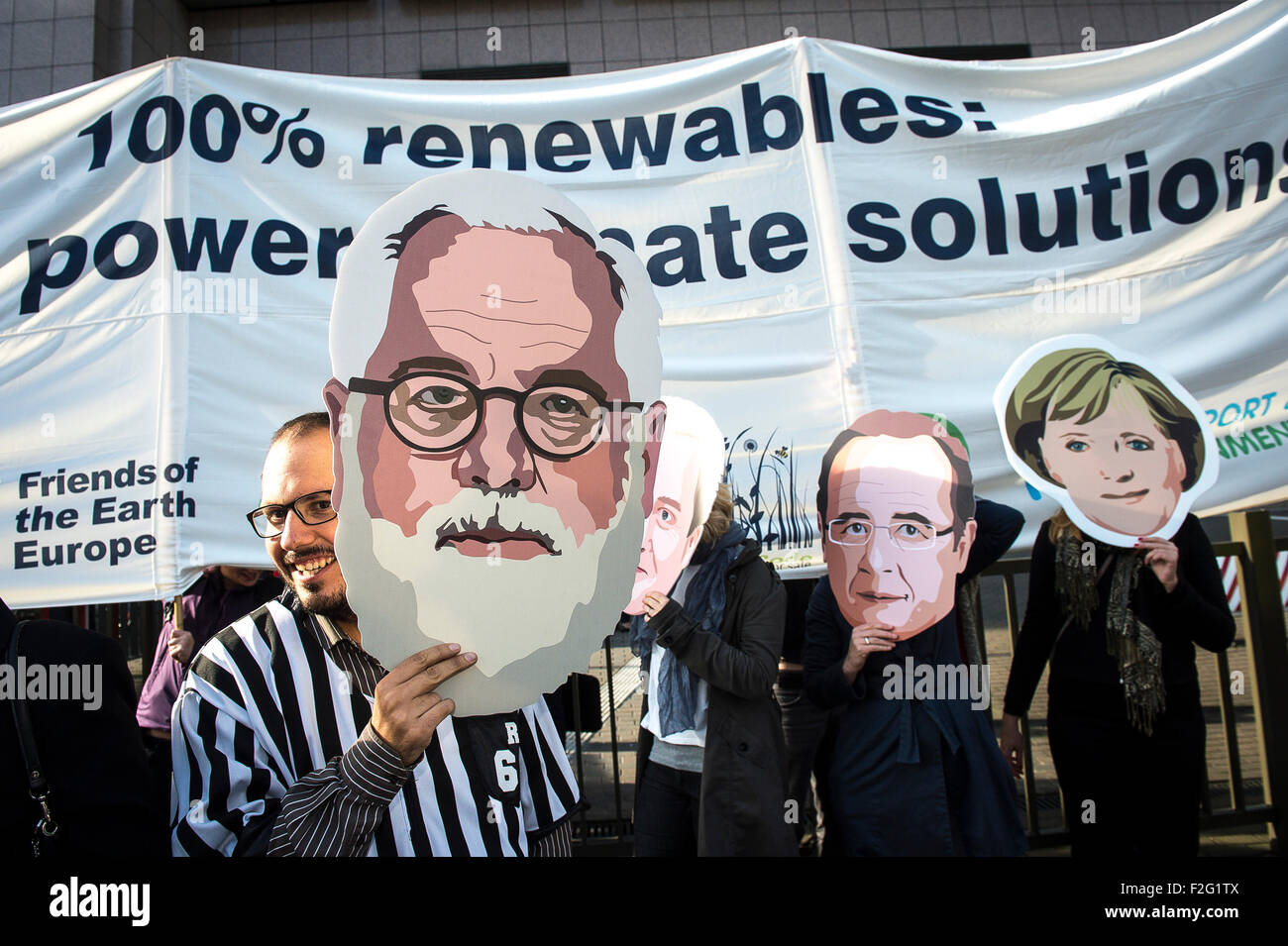 Brussels, Belgium. 18th September, 2015. Environmental activists from ...