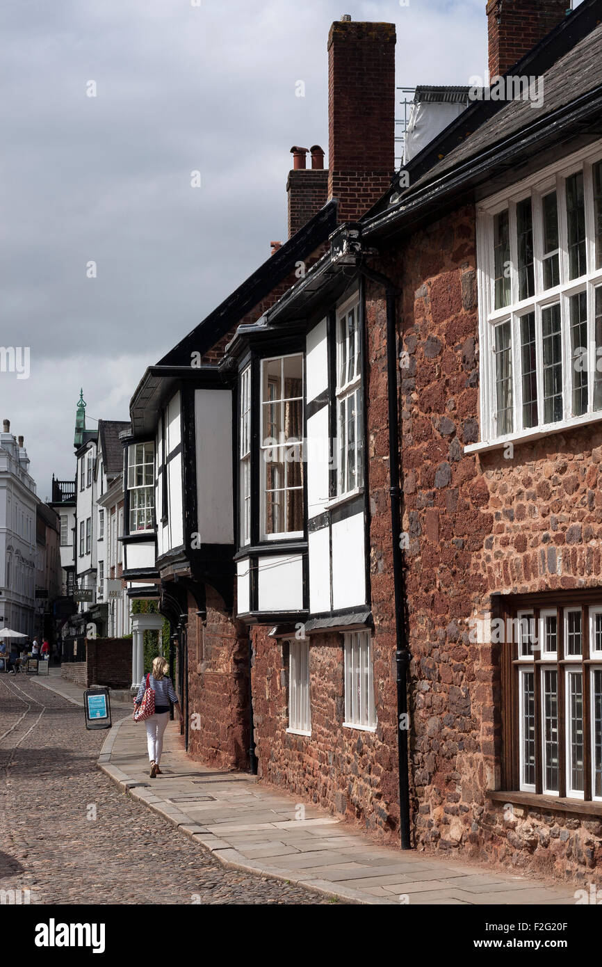 exeter cathedral close Stock Photo - Alamy