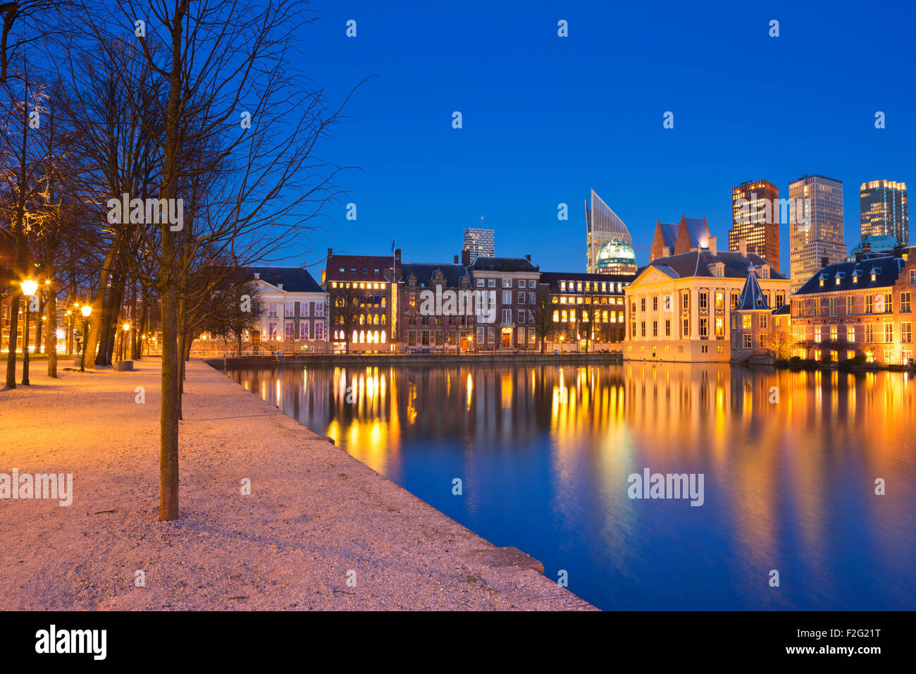 The Dutch Parliament buildings at the Binnenhof from across the ...