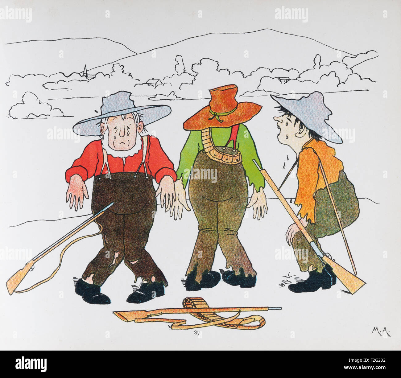 Boer farmers turned guerrilla soldiers. A crude satirical cartoon from ...