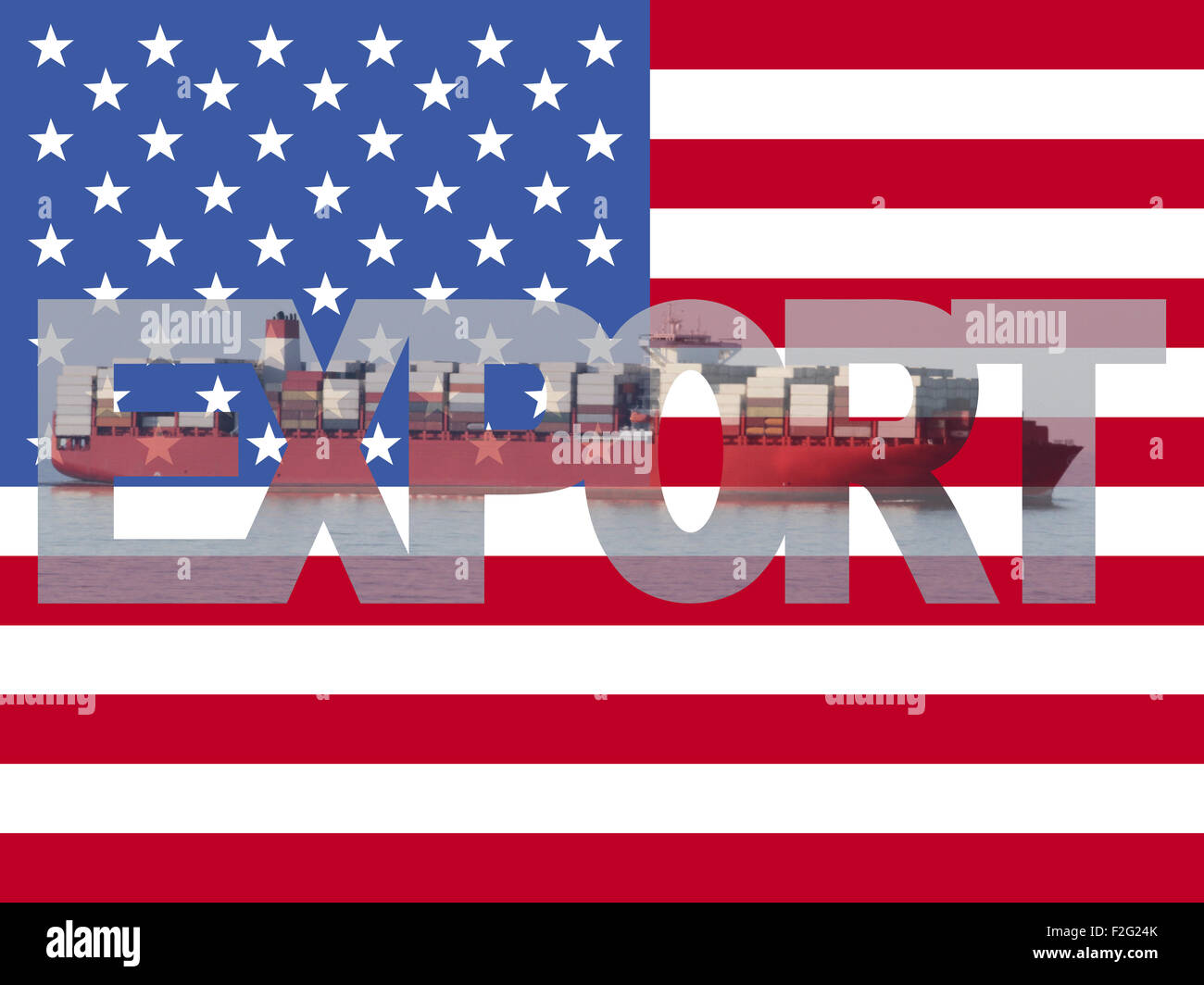 Container ship usa flag hi-res stock photography and images - Alamy