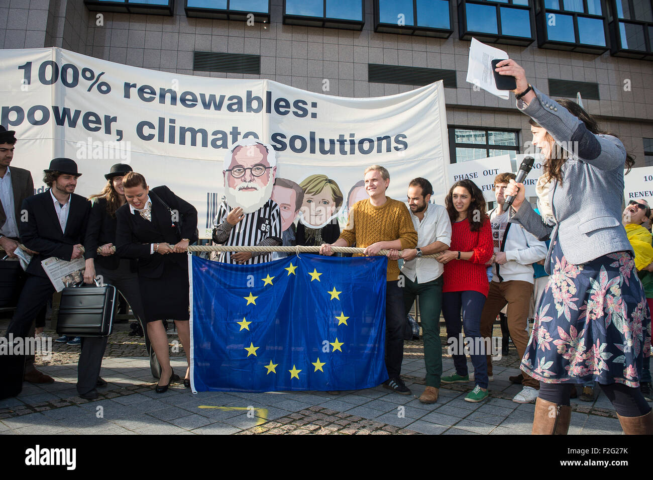 Brussels, Belgium. 18th September, 2015. Environmental activists from ...