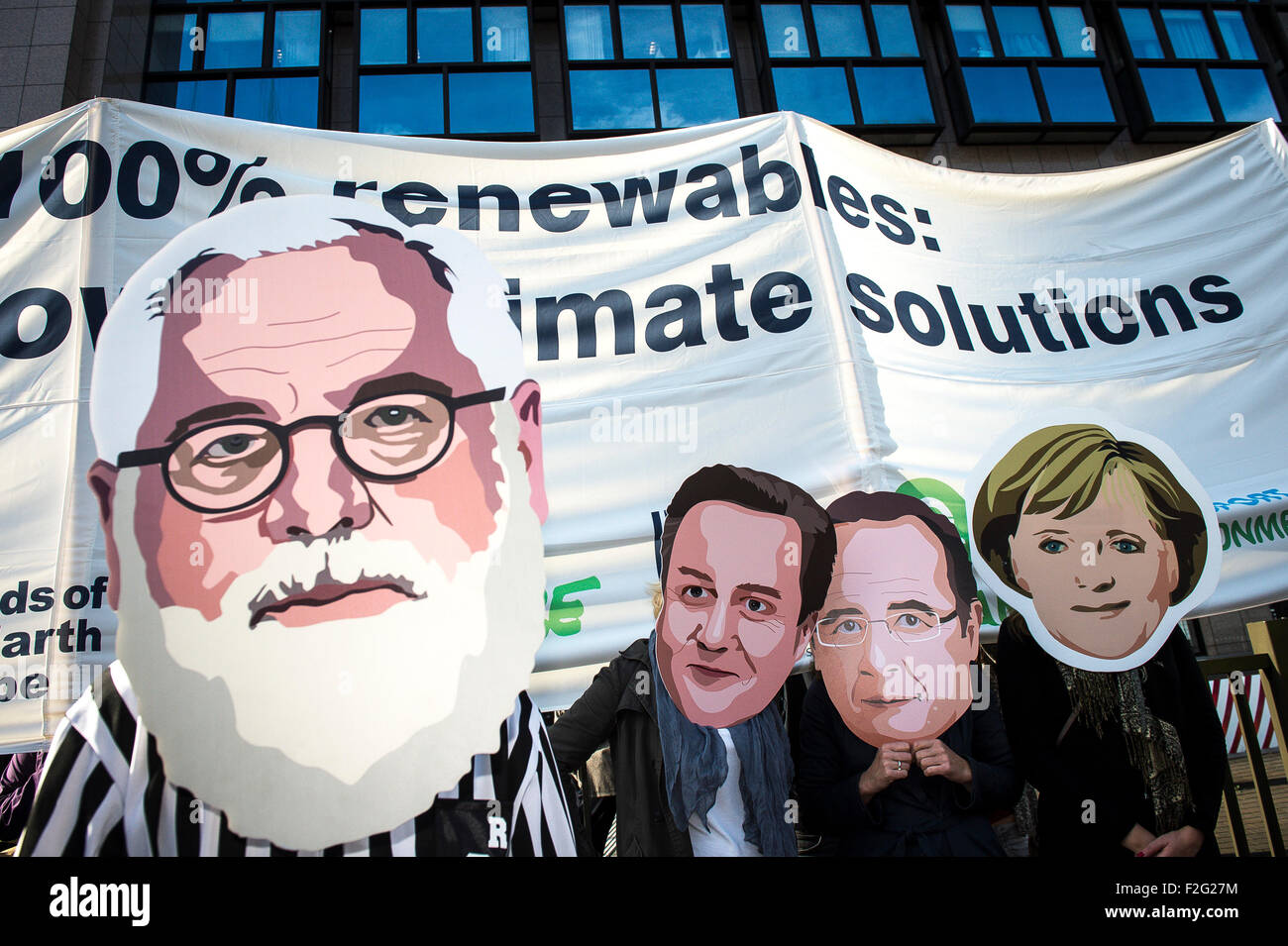 Brussels, Belgium. 18th September, 2015. Environmental activists from ...