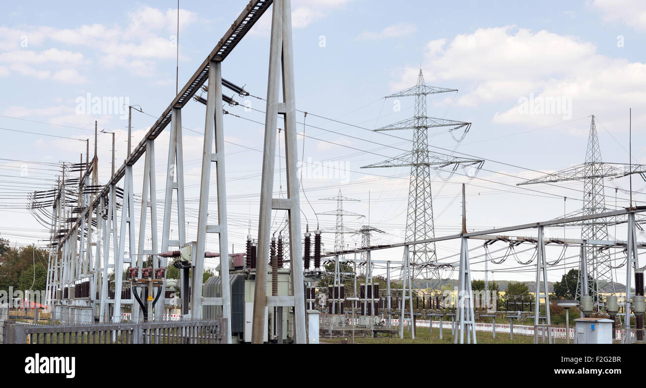 detail of a electrical substation in Southern Germany Stock Photo - Alamy