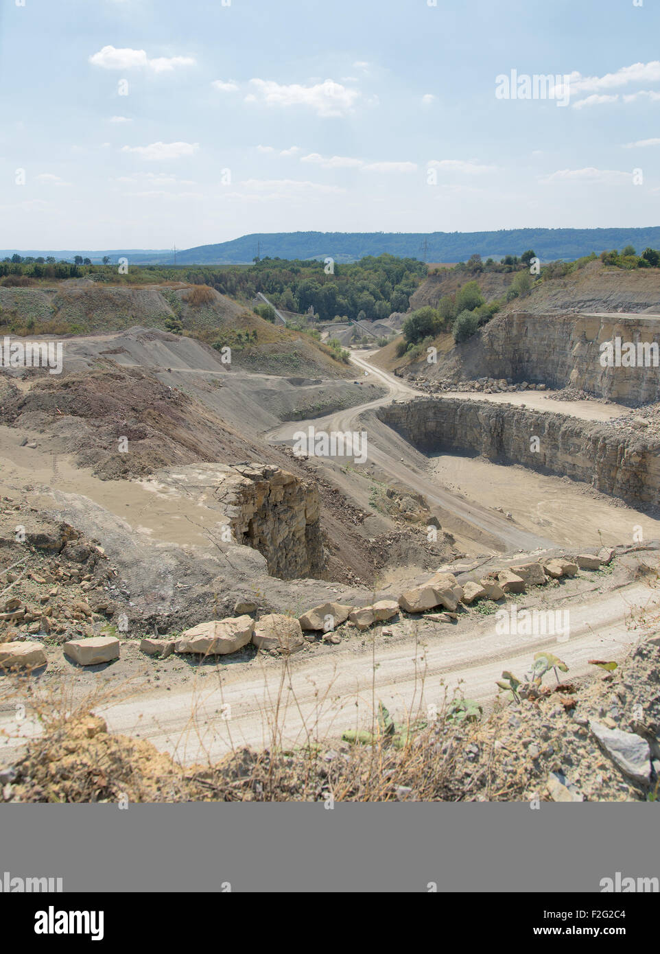 sunny stone pit scenery in Southern Germany Stock Photo - Alamy