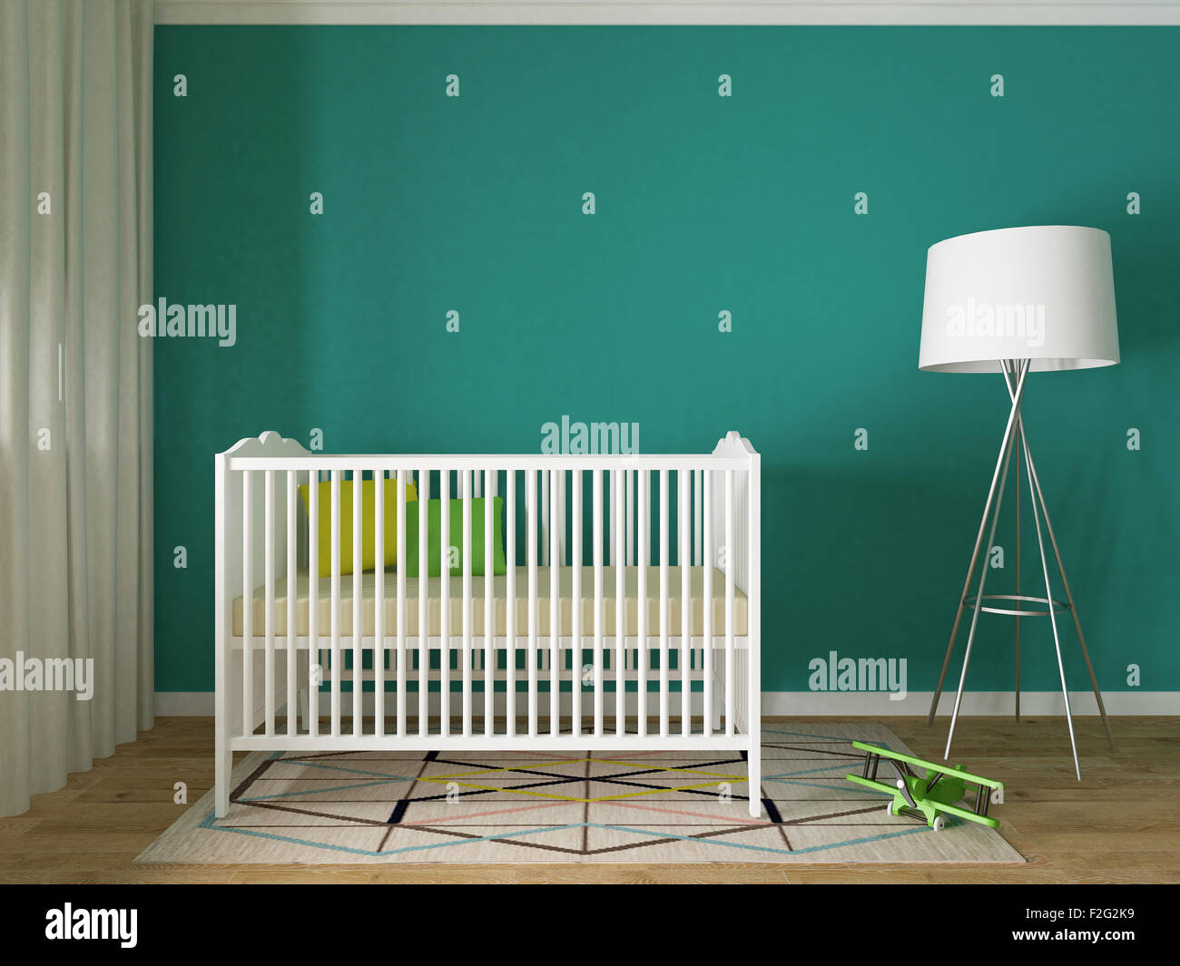 3d render nursery baby boy hi-res stock photography and images - Alamy
