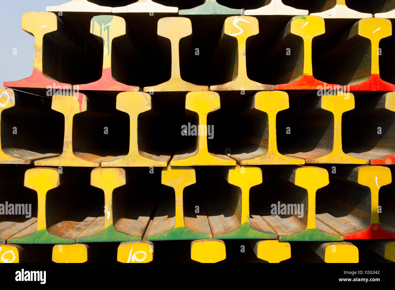 colorful stack of railway background Stock Photo - Alamy