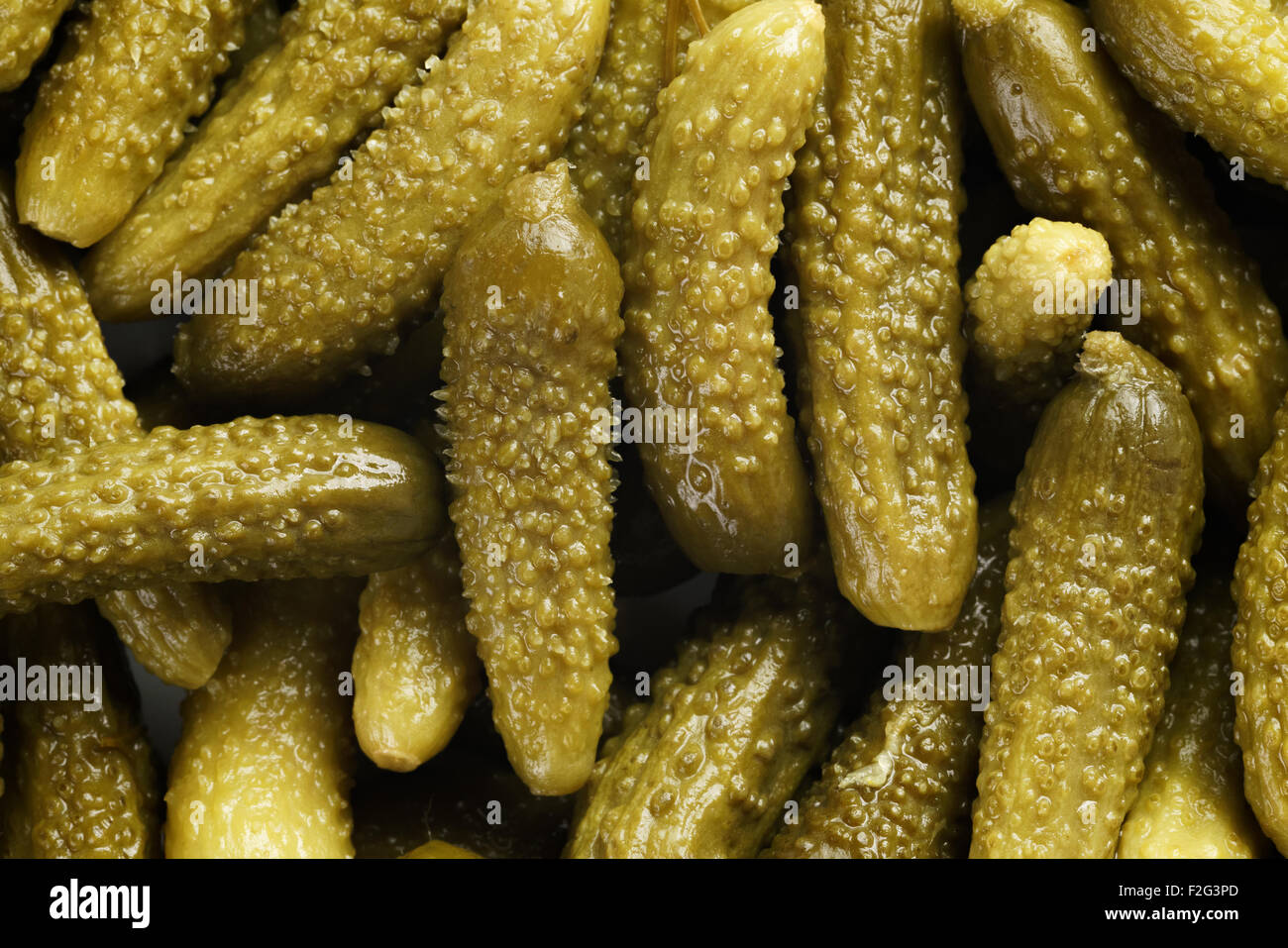 marinated cornichons shot from above Stock Photo - Alamy