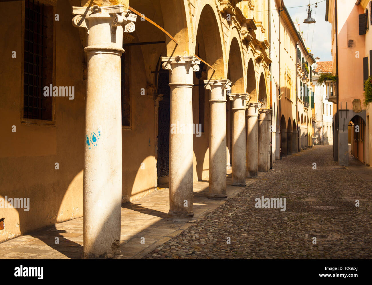 View of medieval street in padova, italy Stock Photo - Alamy