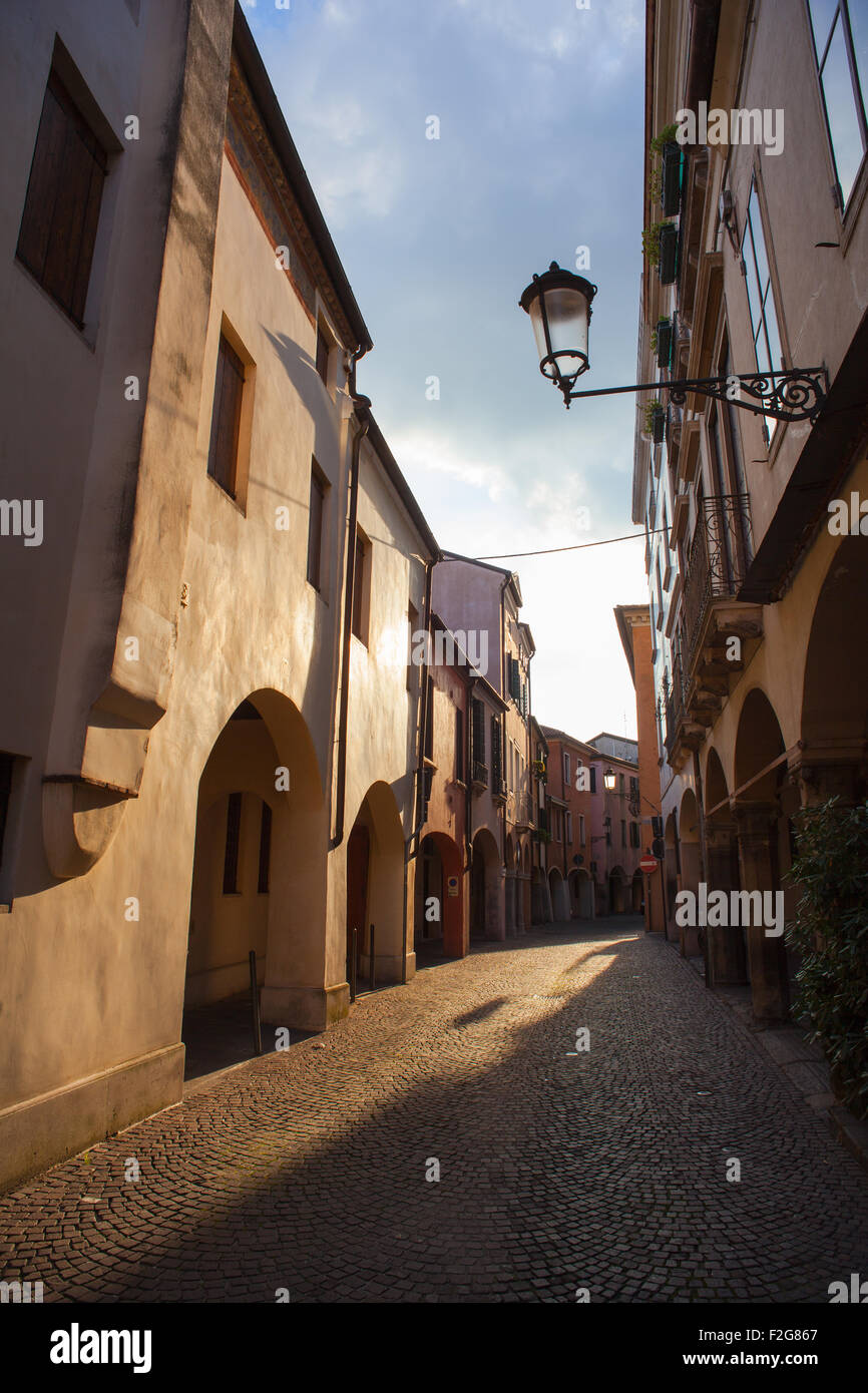 View of medieval street in Padova, italy Stock Photo - Alamy