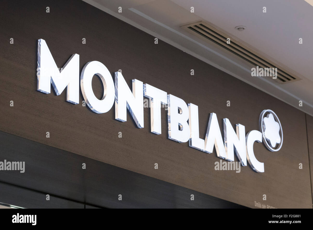 Montblanc sign hi-res stock photography and images - Alamy