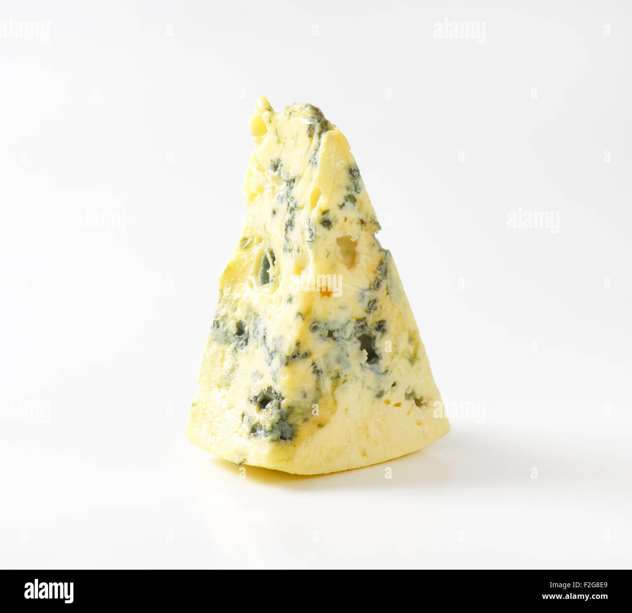 Wedge of French blue cheese Stock Photo - Alamy