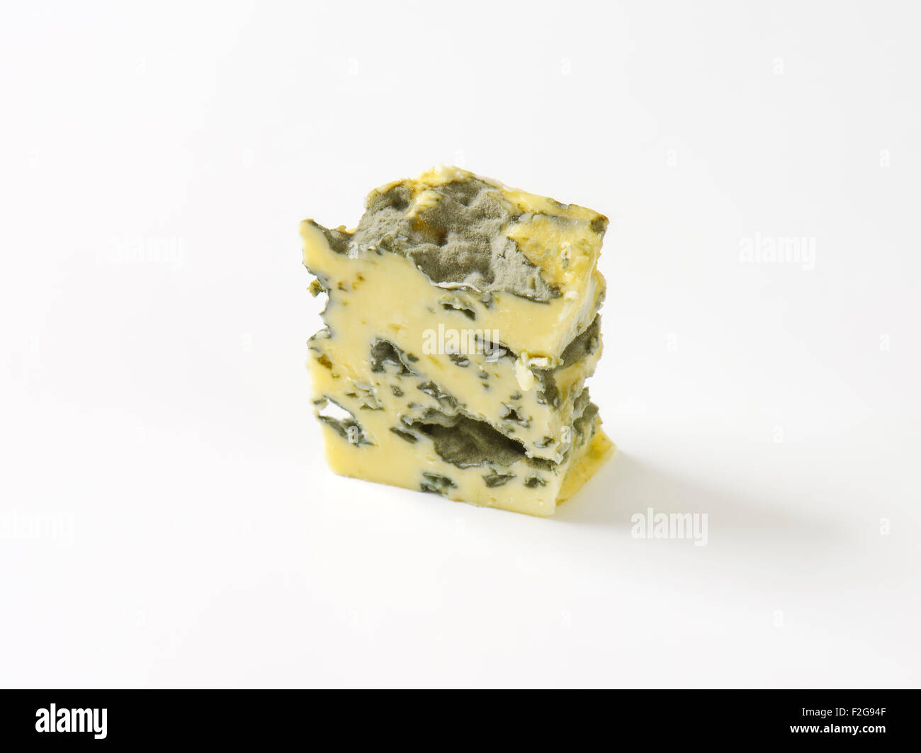 Piece of French blue cheese Stock Photo - Alamy