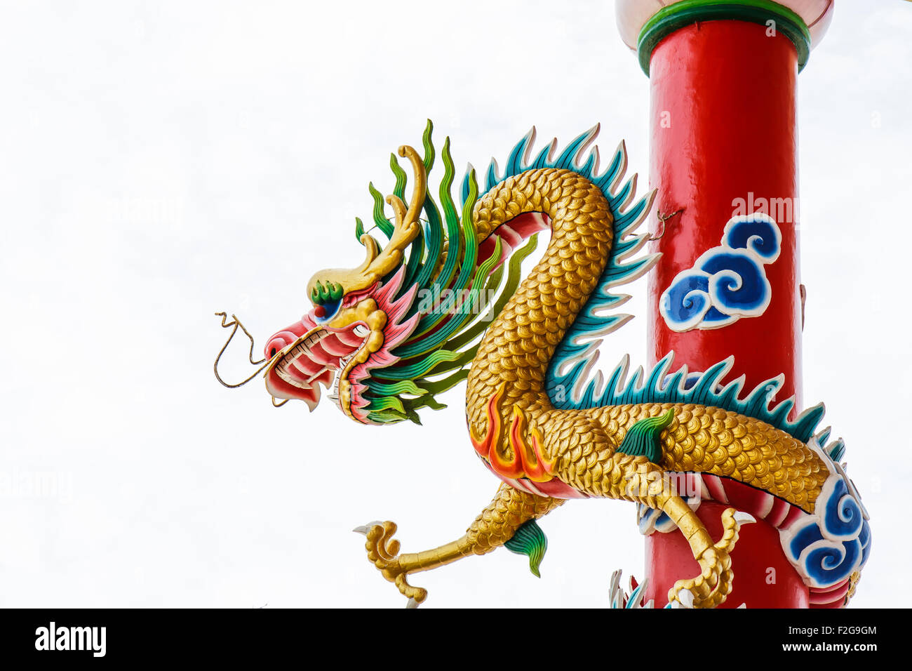 Dragon on pole Stock Photo - Alamy
