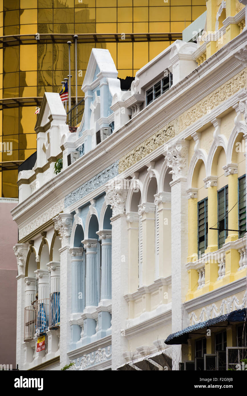 Facade and Windows of Shophouse Stock Photo - Alamy