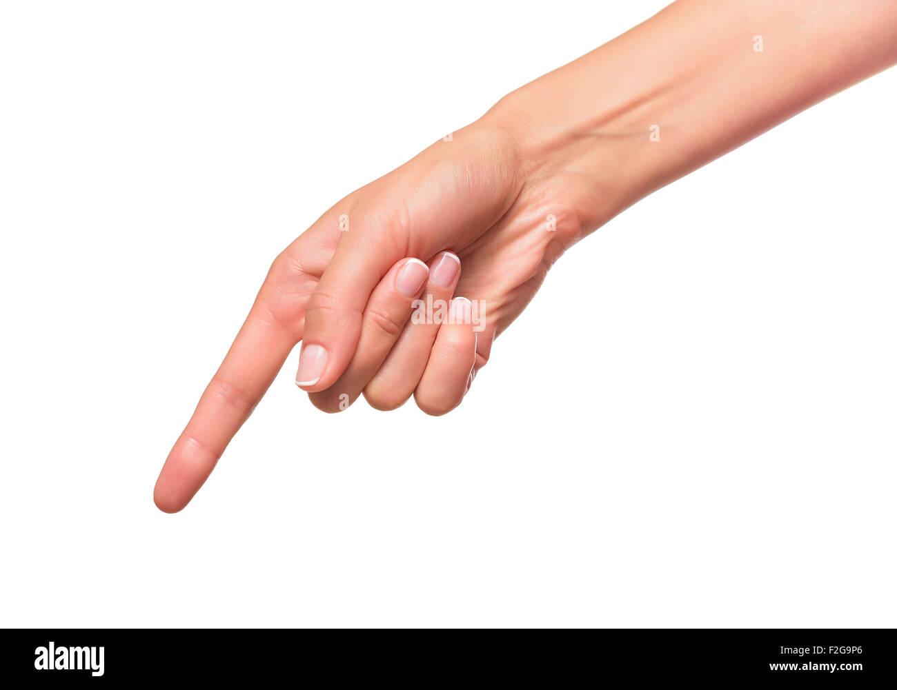 Human hand point with finger Stock Photo - Alamy
