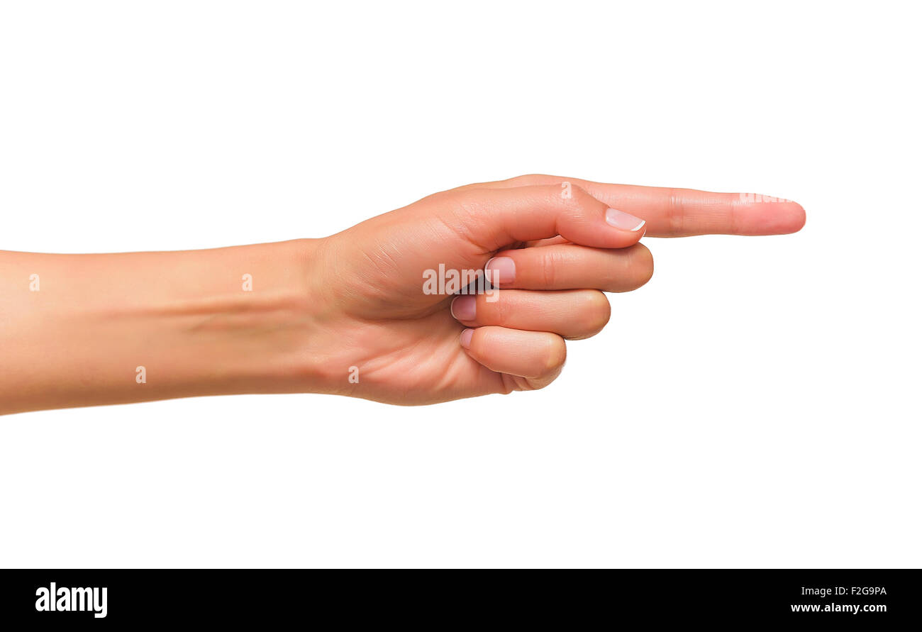 Human hand point with finger Stock Photo - Alamy