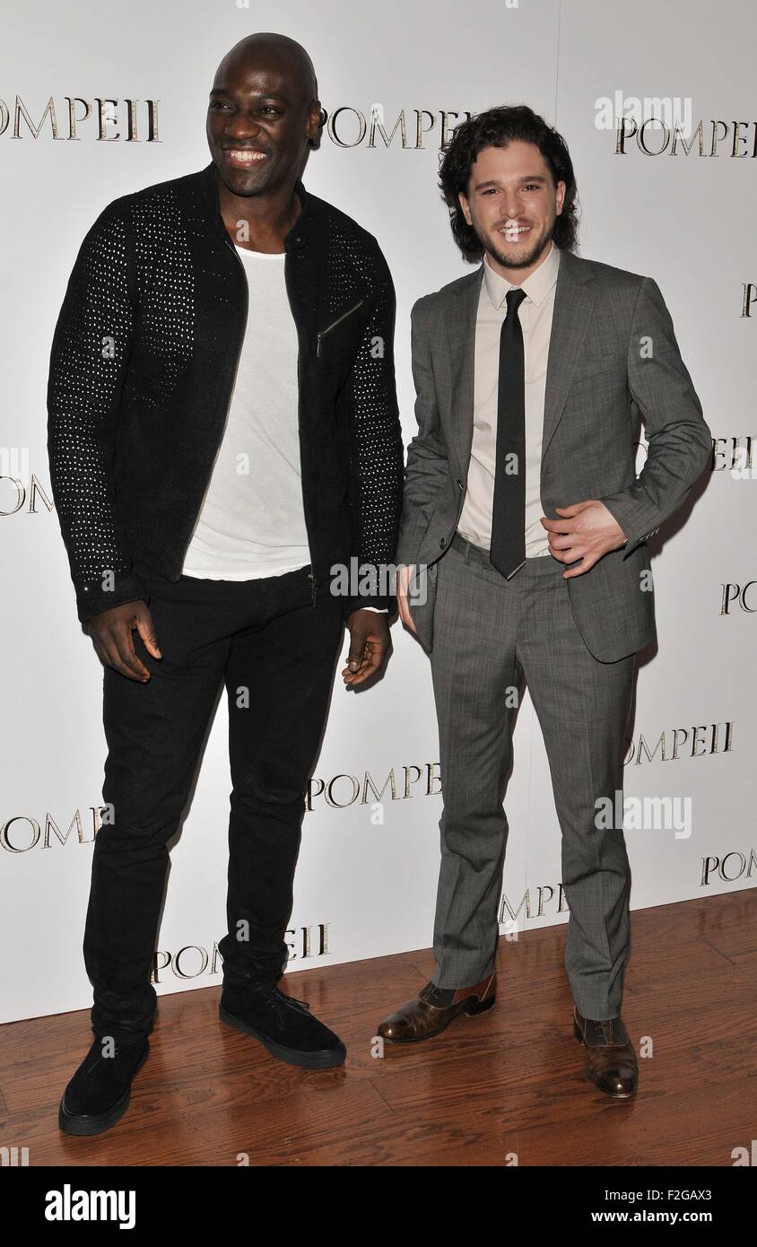 London. UK Adewale Akinnuoye-Agbaje and Kit Harington at the Pompeii ...