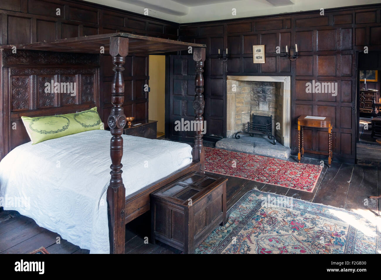 Swarthmoor Hall near Ulverston Cumbria interior Bedroom Stock Photo - Alamy