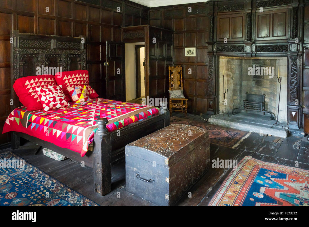 Swarthmoor Hall near Ulverston Cumbria interior Bedroom Stock Photo - Alamy
