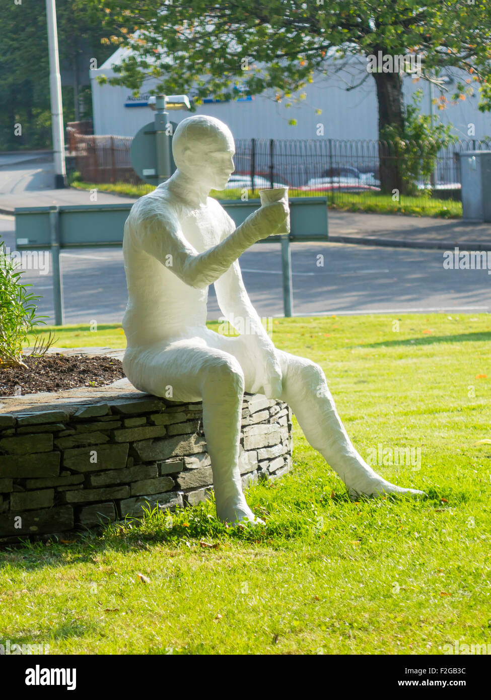 A collection of lifesize plaster cast figures thought to be by artist ...