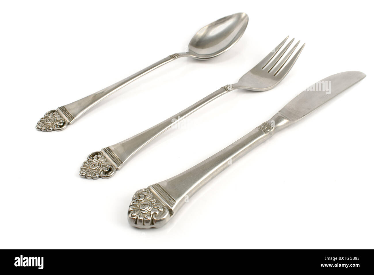 Cutlery set with Fork Stock Photo - Alamy