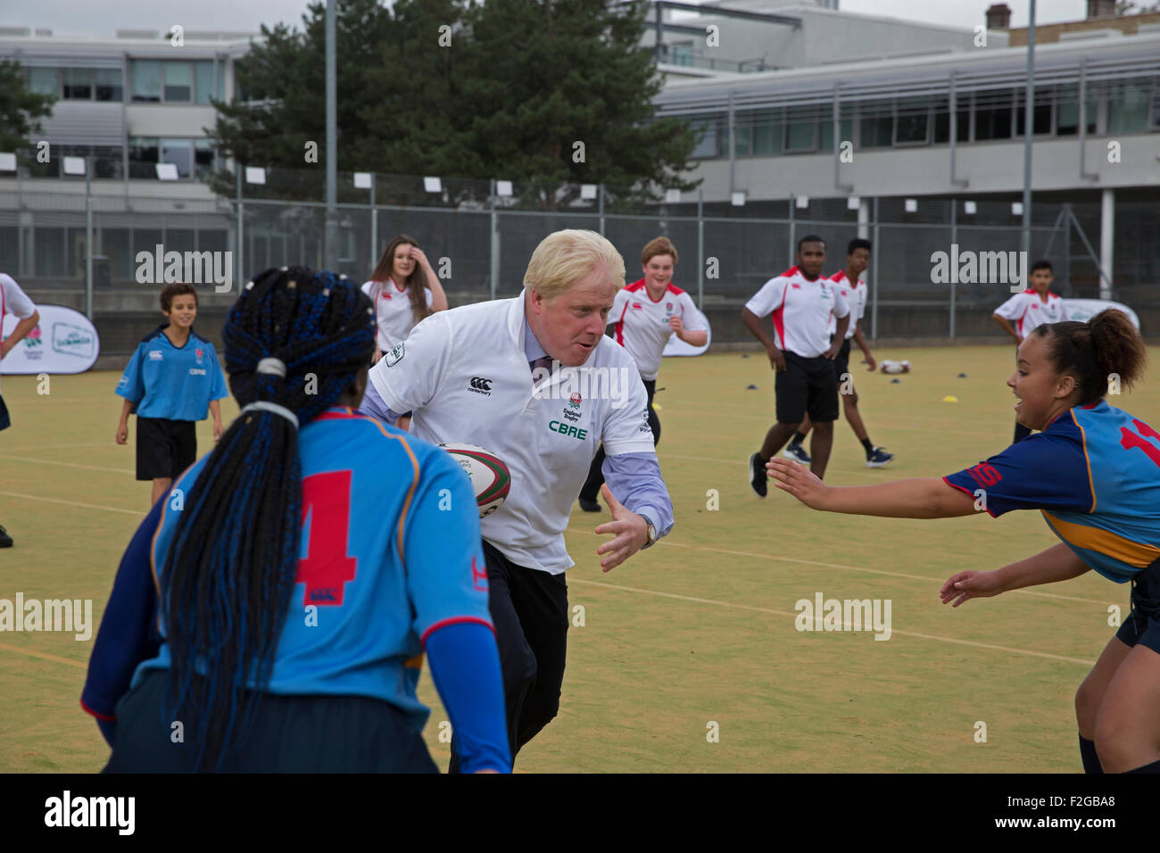Camden,UK,18th September 2015,A student tries to tackle London Mayor ...