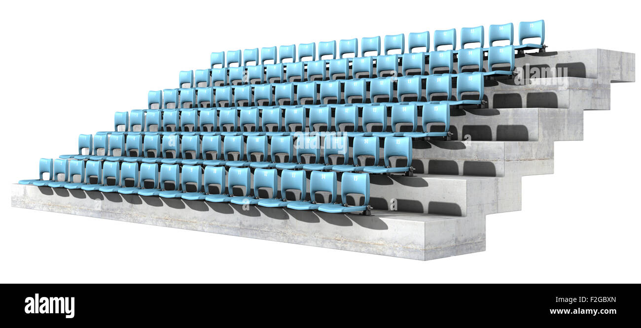 Stadium seats crowd Cut Out Stock Images & Pictures - Alamy