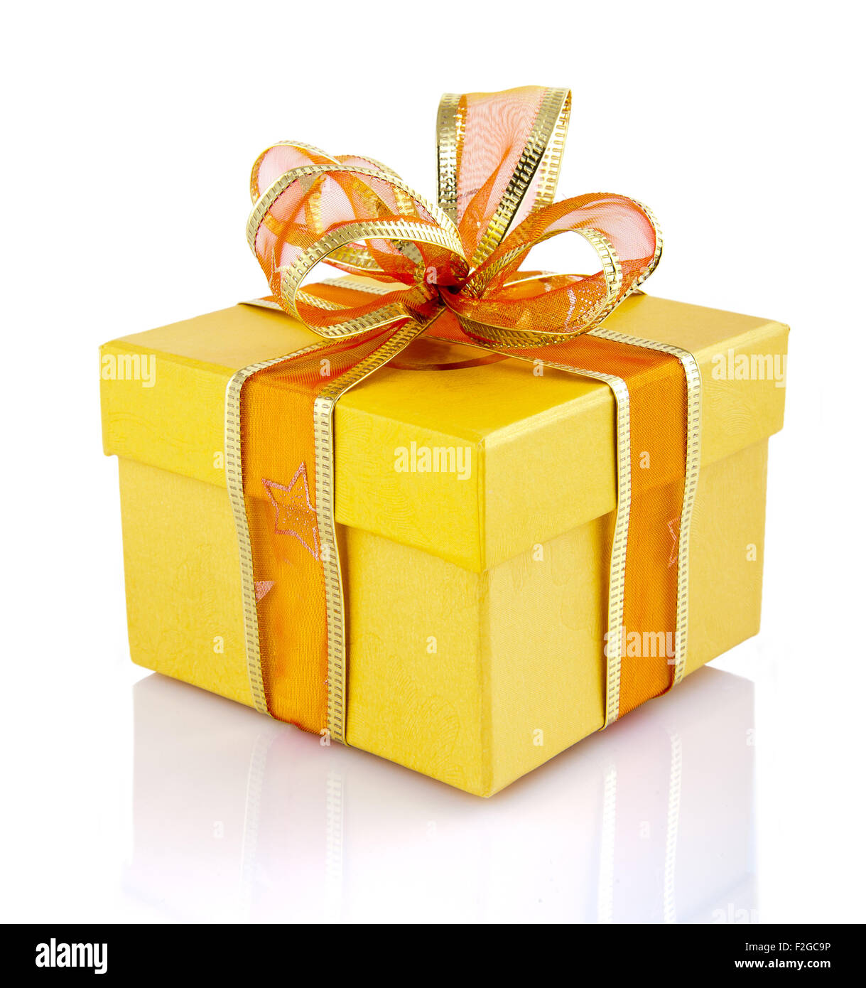 Gift box with ribbon Stock Photo - Alamy