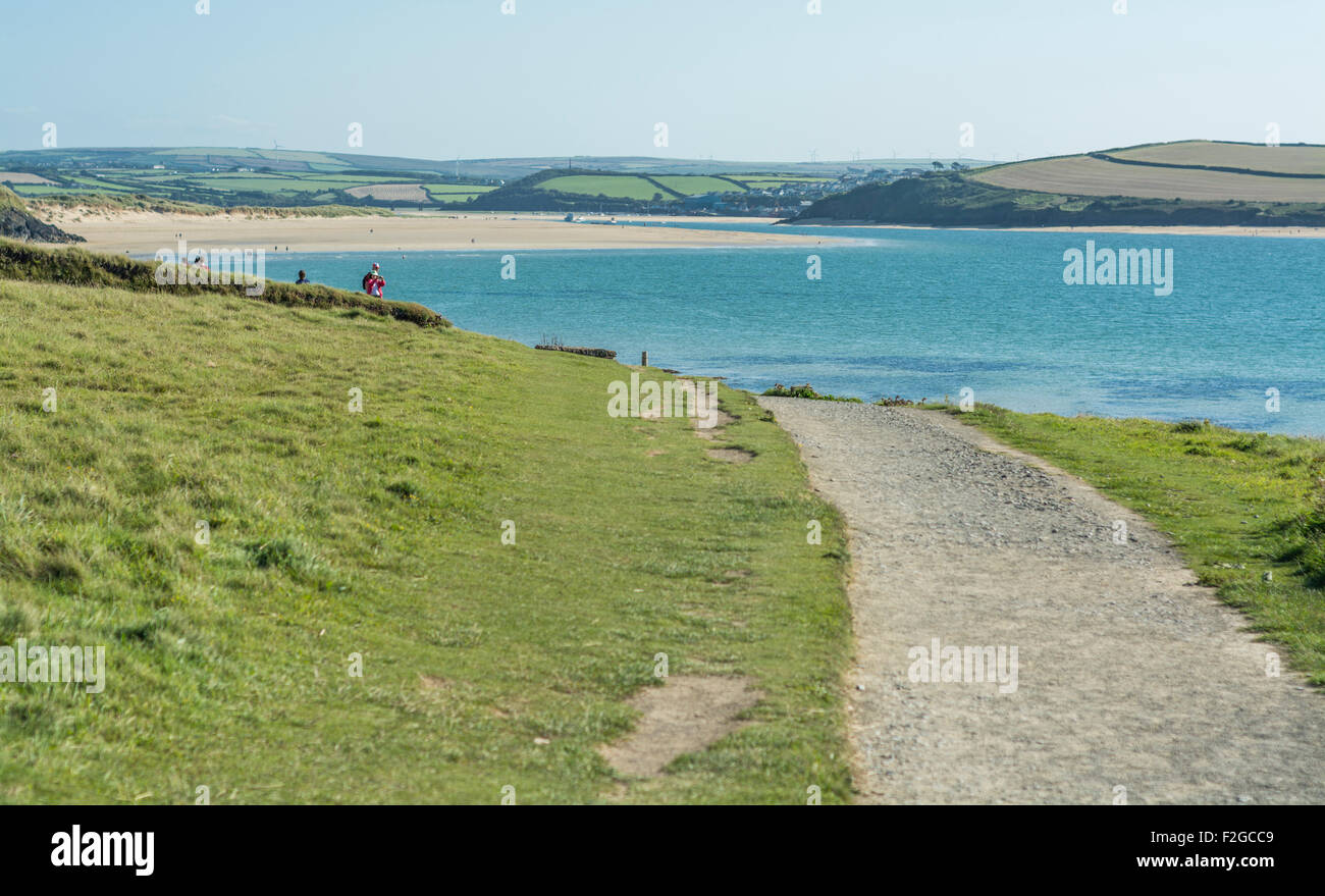 View of the Camel estuary looking towards Daymer Bay/Rock, North ...
