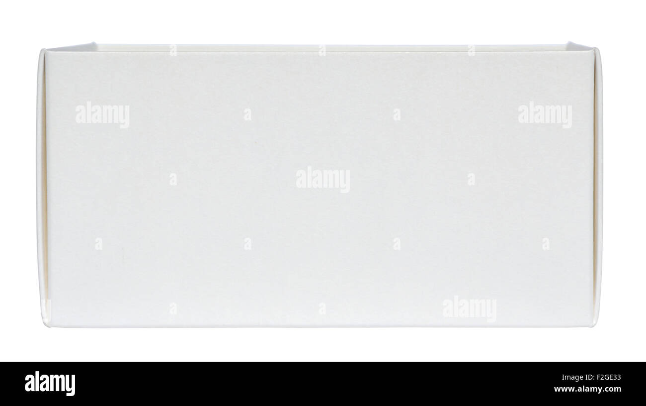 White paper box isolated on white background Stock Photo - Alamy