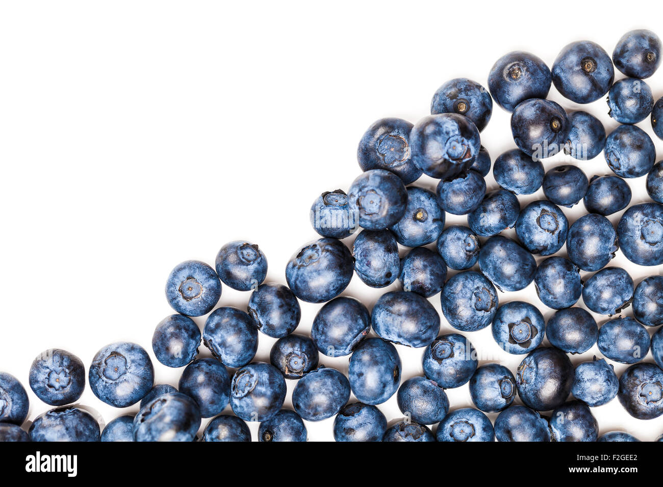 natural fresh blueberries closeup on white background Stock Photo - Alamy