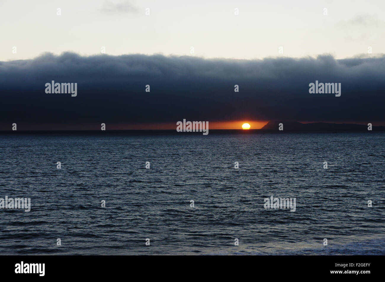 Ocean sunset under clouds at Point Reyes, California Stock Photo - Alamy