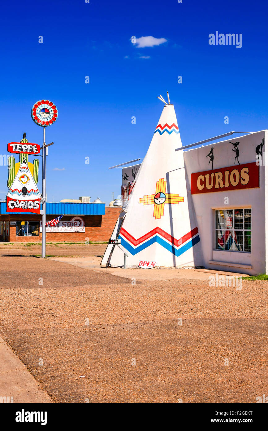 The Tee Pee Curios store in Tucumcari NM Stock Photo - Alamy