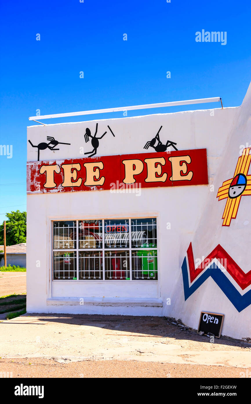 The Tee Pee Curios store in Tucumcari NM Stock Photo - Alamy
