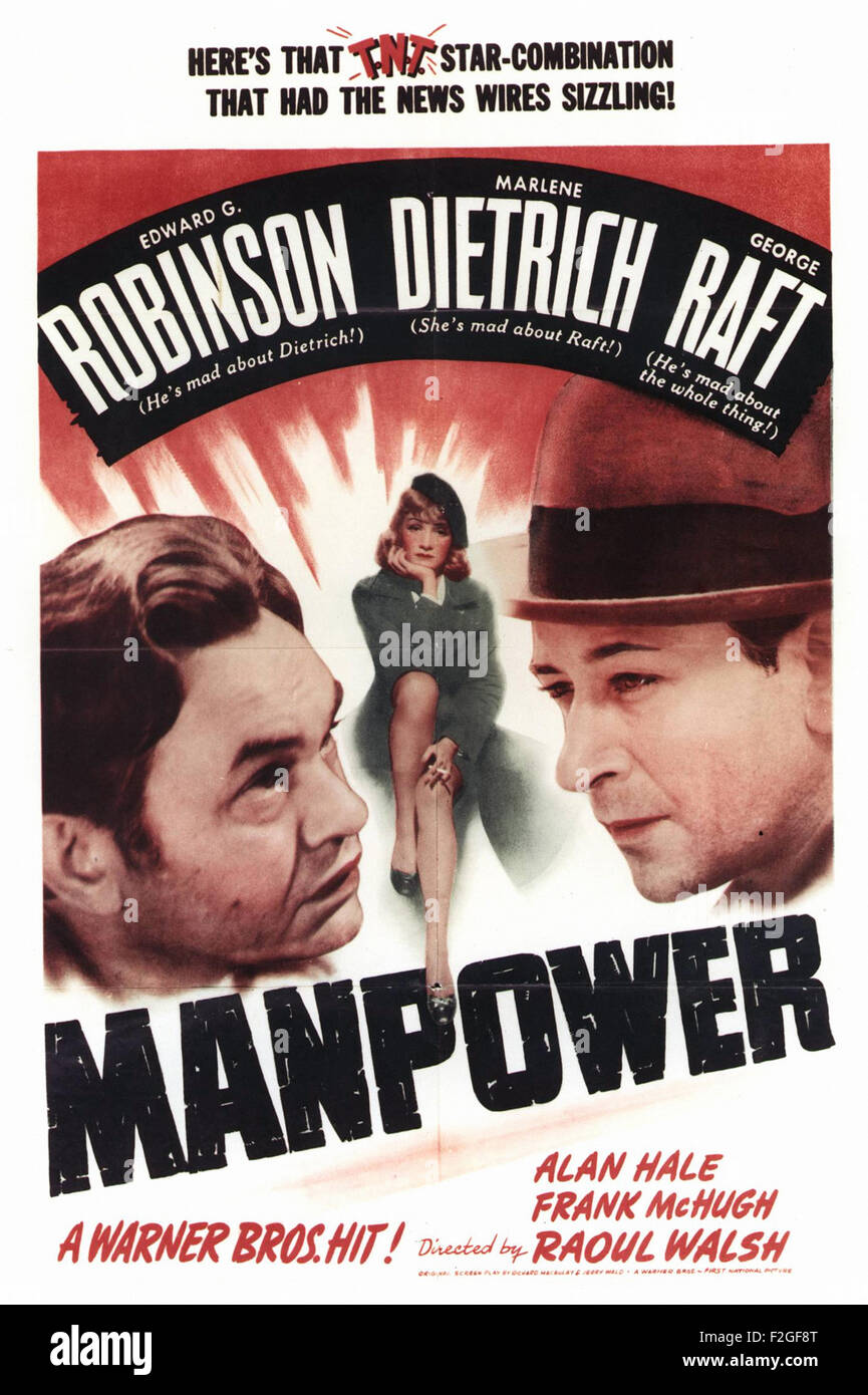 Manpower 01 - Movie Poster Stock Photo - Alamy