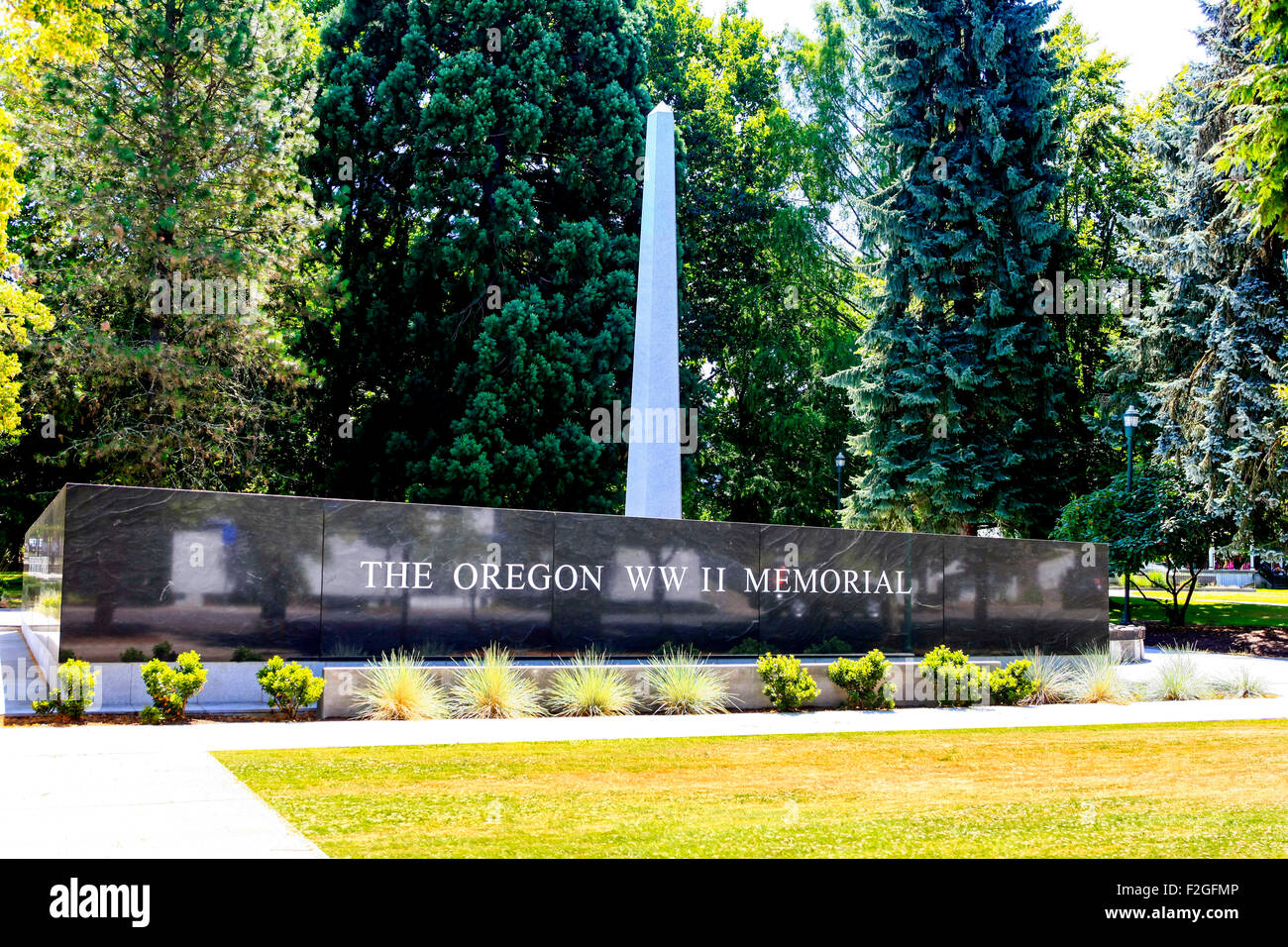 The Oregon WWII Memorial in Salem. Dedicated in 2014, one of the last ...