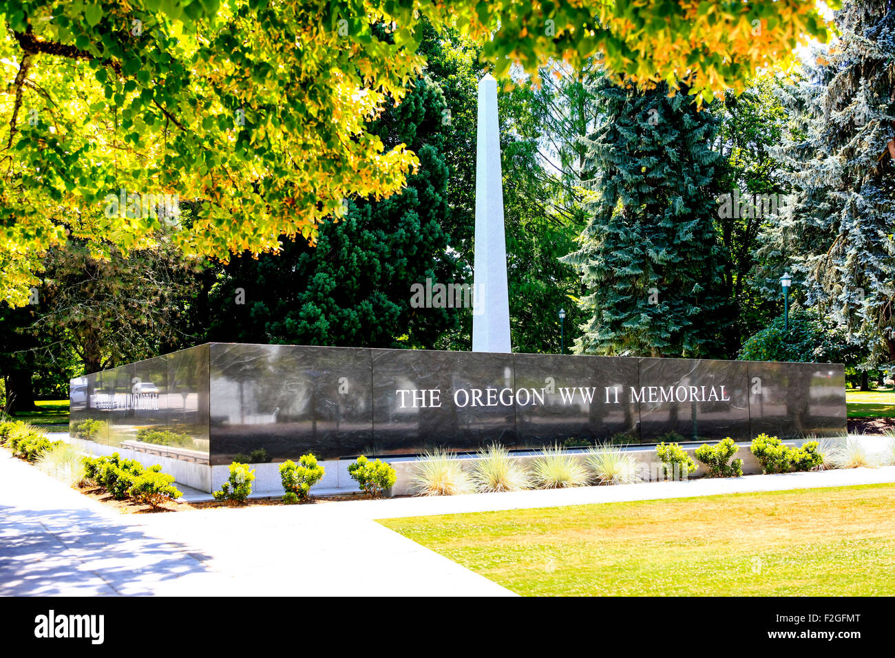 The Oregon WWII Memorial in Salem. Dedicated in 2014, one of the last ...
