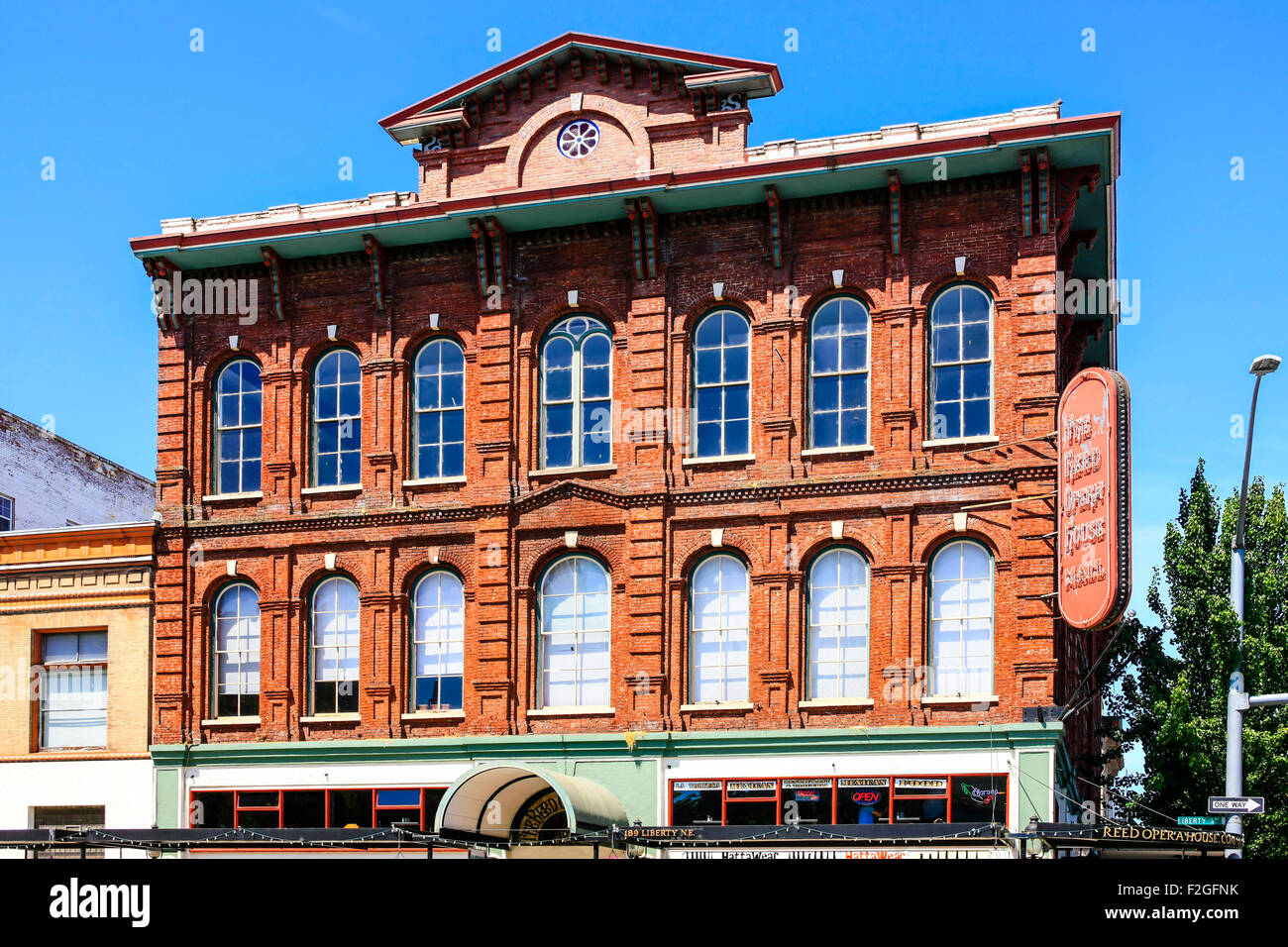 The Reed Opera House building on Liberty Street in Salem Oregon Stock ...
